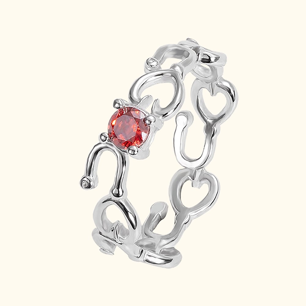 Personalized Stethoscope Birthstone Ring - CALLIE