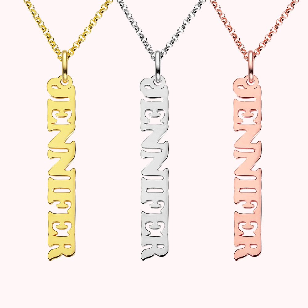 Callie Custom Vertical Name Necklace - CALLIE