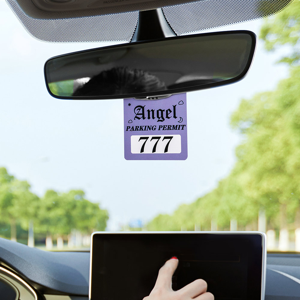Customized Angel Parking Permit Parking Hang Tag - CALLIE