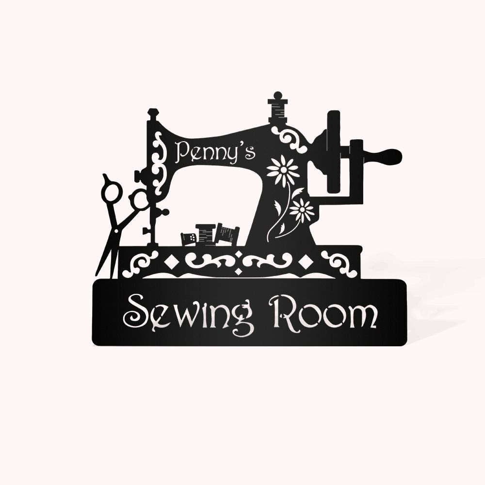 Personalized Metal Sewing Room Sign - CALLIE