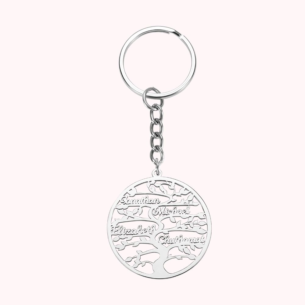 Personalized Mother's Family Tree Names Keychain - CALLIE