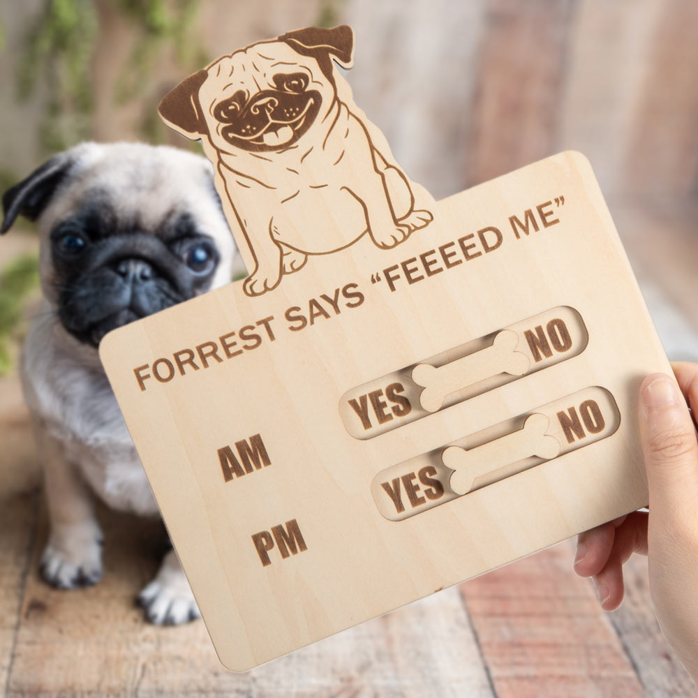 Personalized Dog Pet Magnet Feeding Tracker Feed Reminder Slider Gift ...