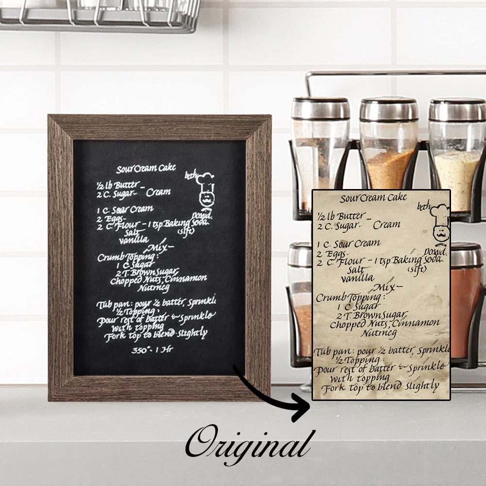 Custom Handwritten Recipe/Letter transferred to Wood Sign for Memento ...