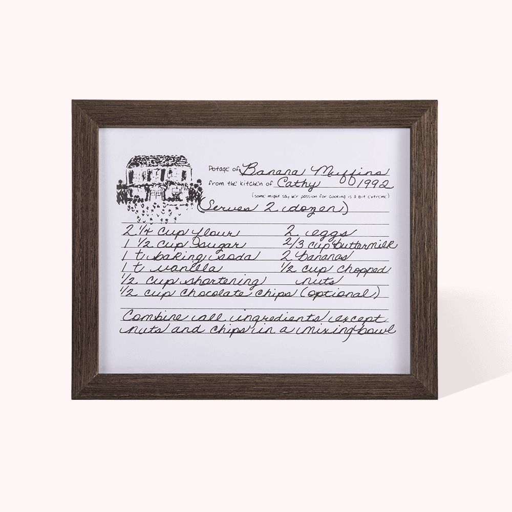 Custom Handwritten Recipe/Letter transferred to Wood Sign for Memento ...