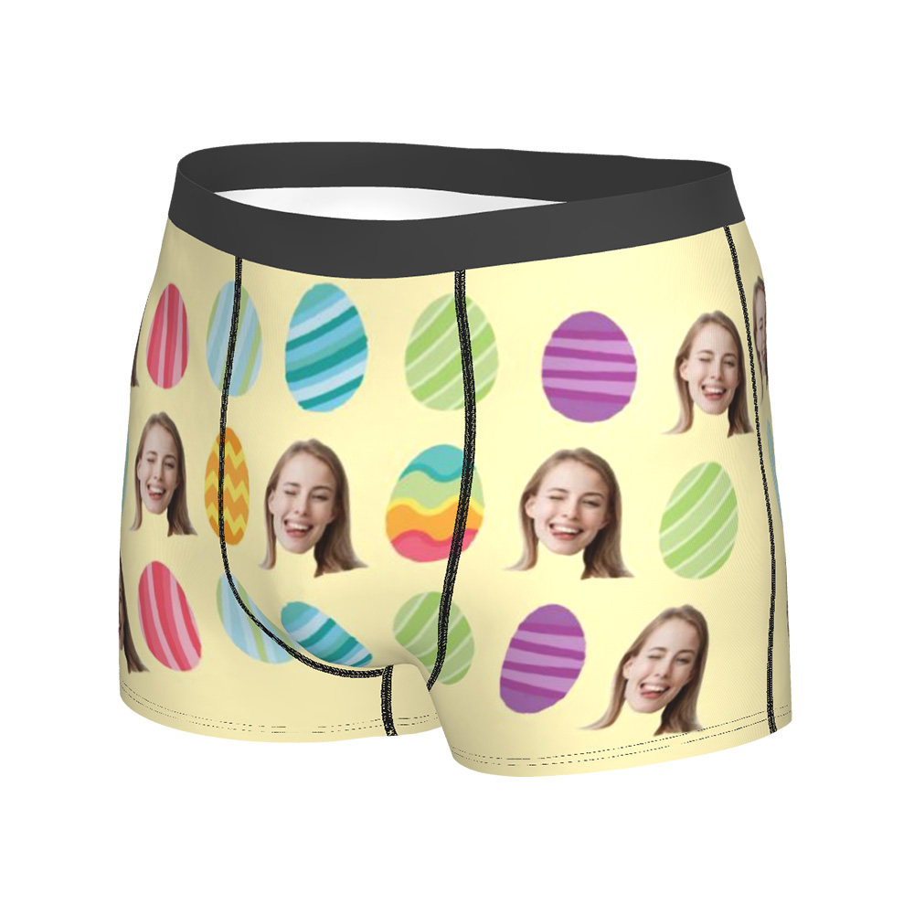 Personalised Funny Face Boxers Briefs with Easter Egg - CALLIE