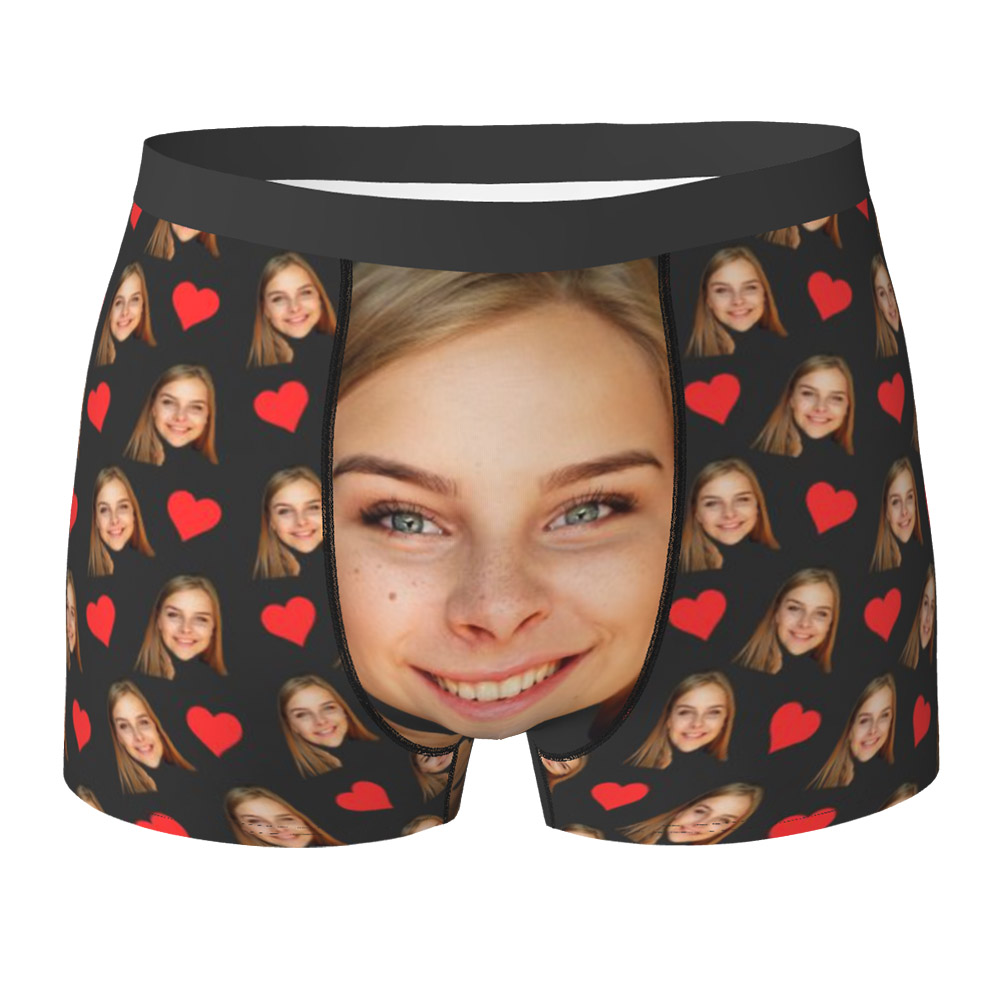 Personalized Love Boxer Brief with Photo Valentine's Day Gift - CALLIE