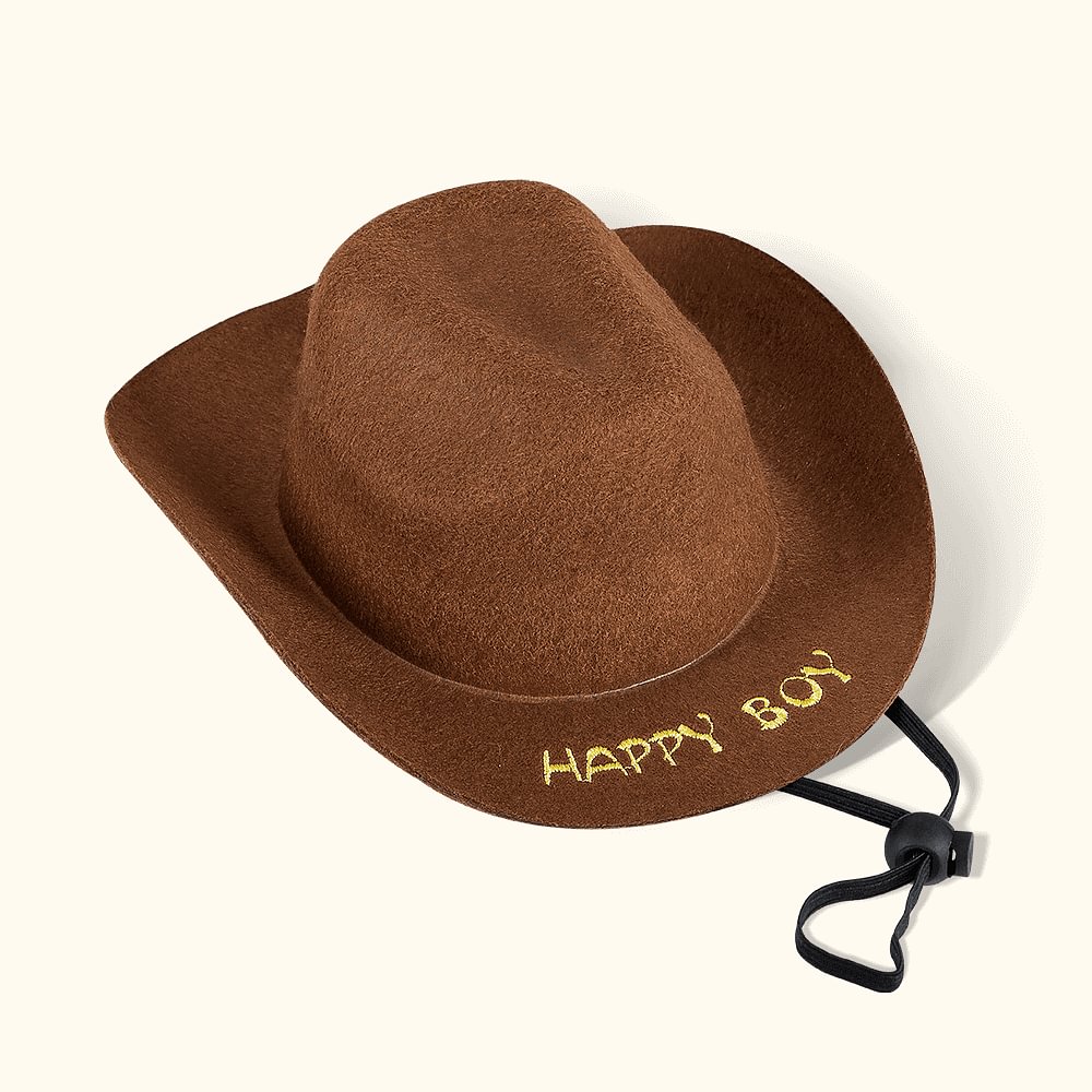 Custom Embroidered Text Pet Cowboy Hat - CALLIE