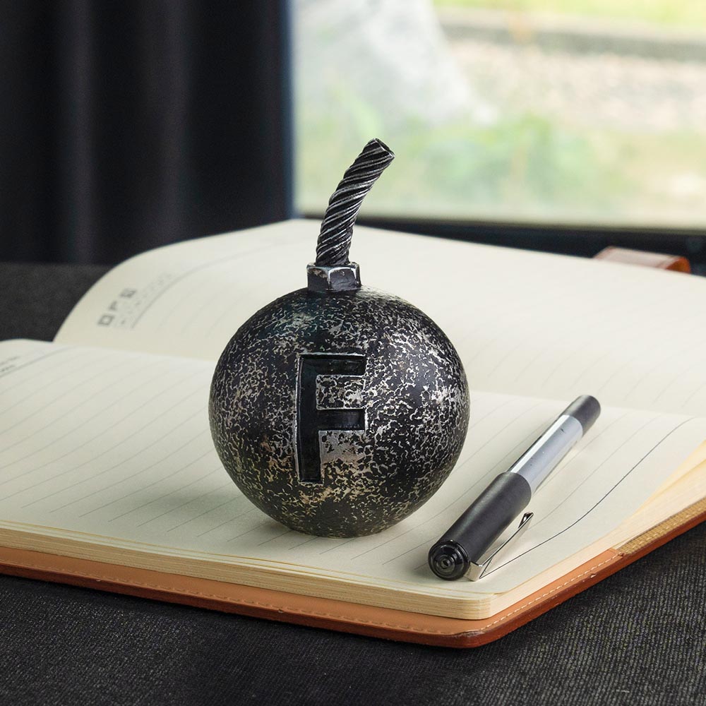 Personalized Initial F Bomb Paperweight Desk Accessory for Home Work ...