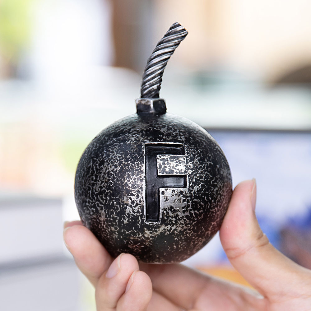 Personalized Initial F Bomb Paperweight Desk Accessory for Home Work ...