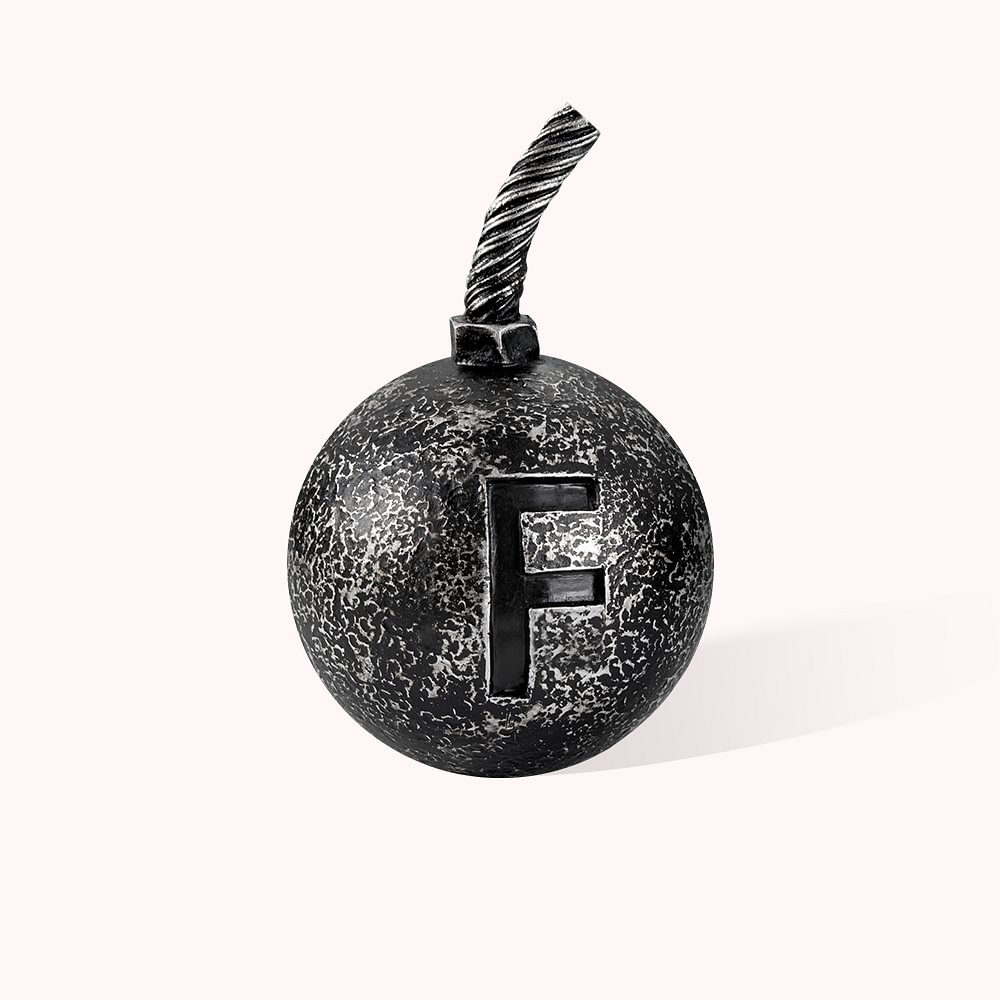 Personalised Initial F Bomb Paperweight Desk Accessory for Home Work ...