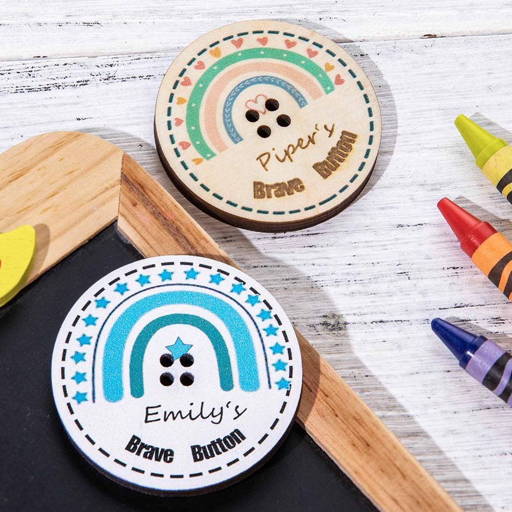 Personalized Brave Button Kid First Day Back To School Anxiety Gift ...