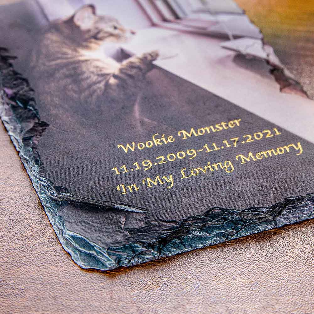 Personalized Colorful Photo Rock Slate for Memorial - CALLIE