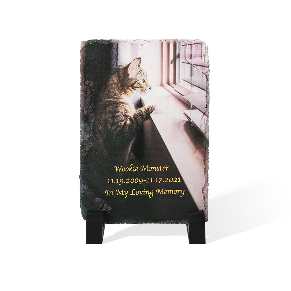 Personalized Colorful Photo Rock Slate for Memorial - CALLIE