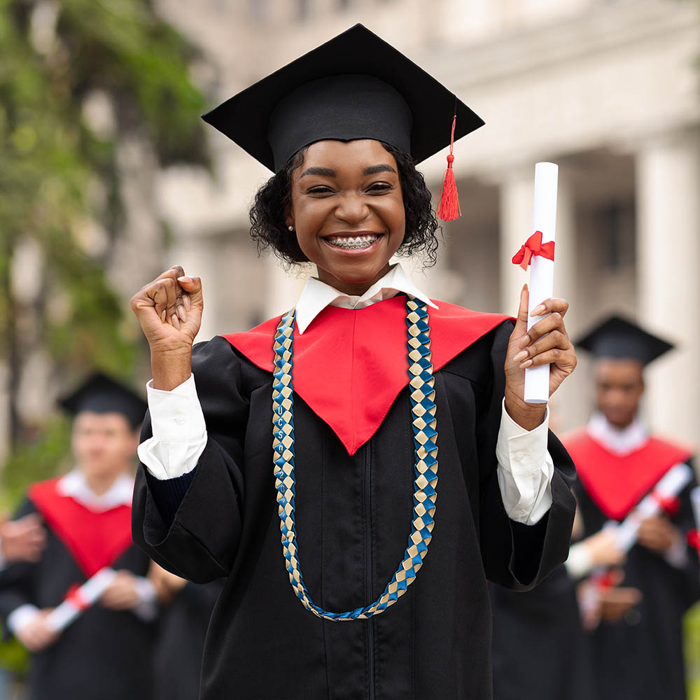Custom Honor Ribbon Lei Graduation Gift - CALLIE