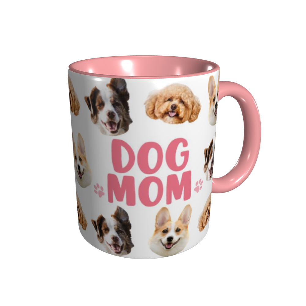 Personalized DOG MOM/DAD Pet Heads Photos Mug - CALLIE