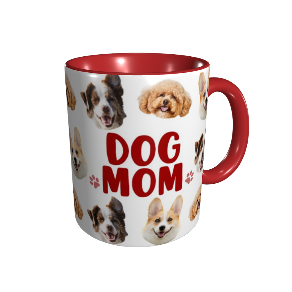 Personalized DOG MOM/DAD Pet Heads Photos Mug - CALLIE