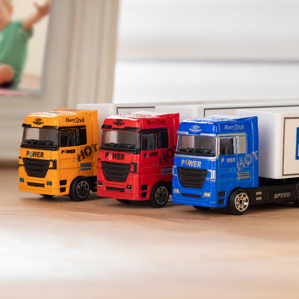 Personalized Toy Lorry Trailer Aluminium Alloy Model with Child's Name ...