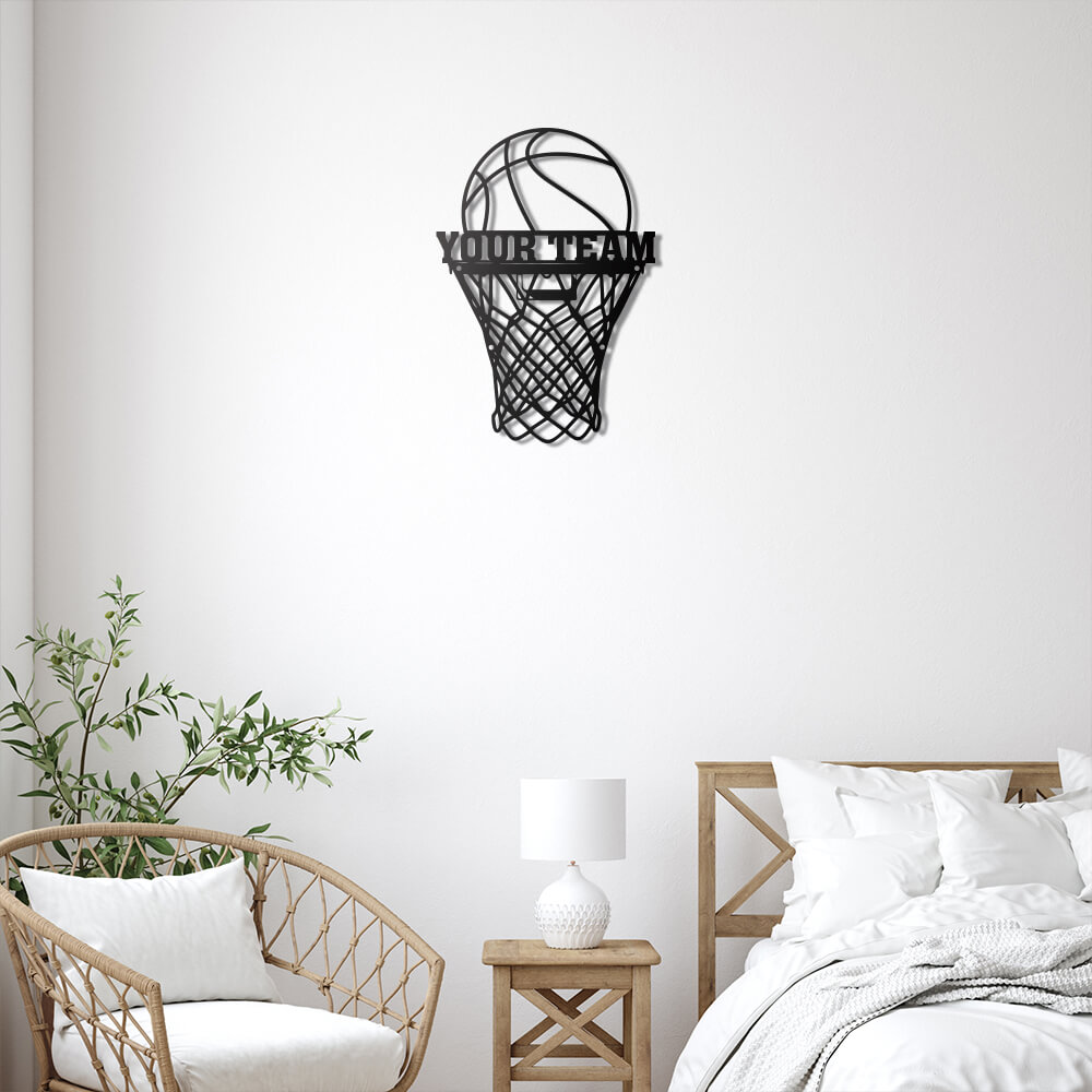 Custom Name Basketball Hoop Wall Decor Metal Wall Art - CALLIE