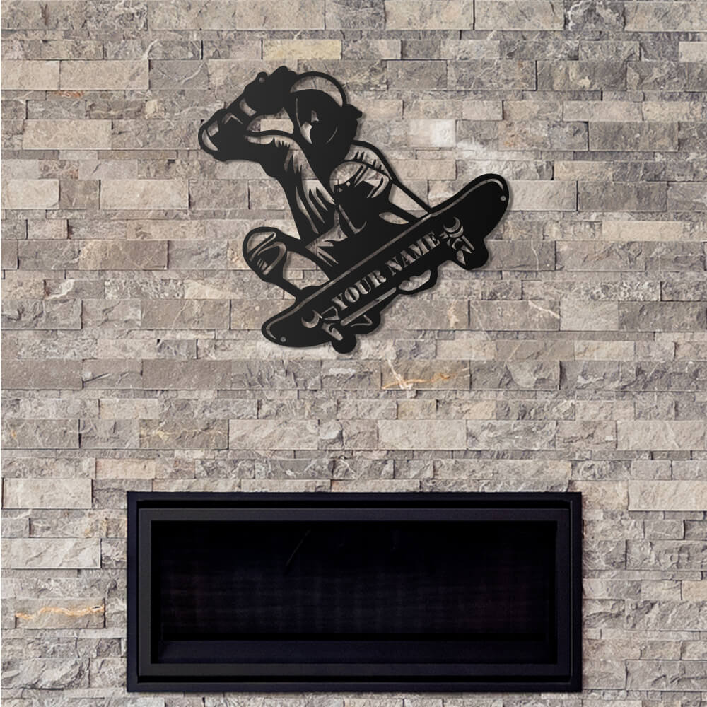Custom Skateboard Metal Wall Art Name Sign Decoration For Home - CALLIE
