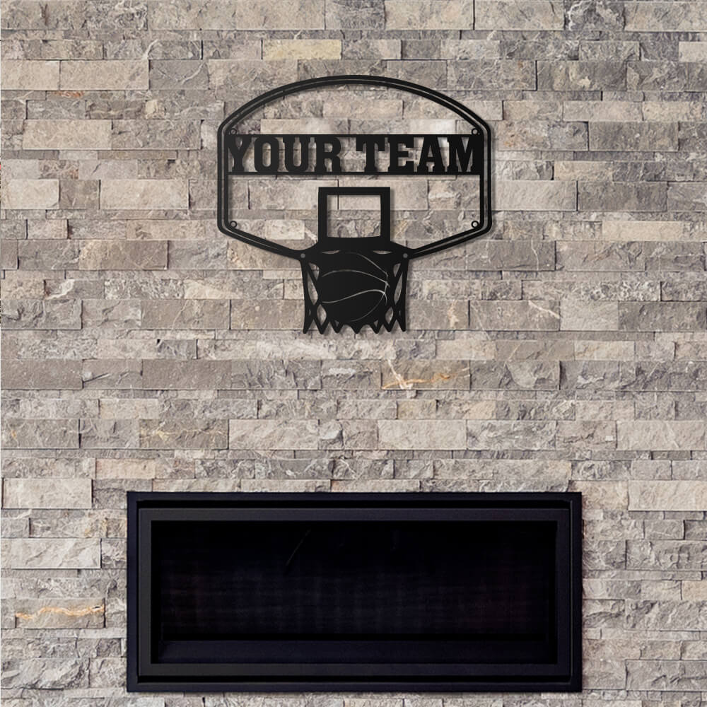 Custom Basketball Hoop Metal Wall Art Basketball Lover Gift - CALLIE