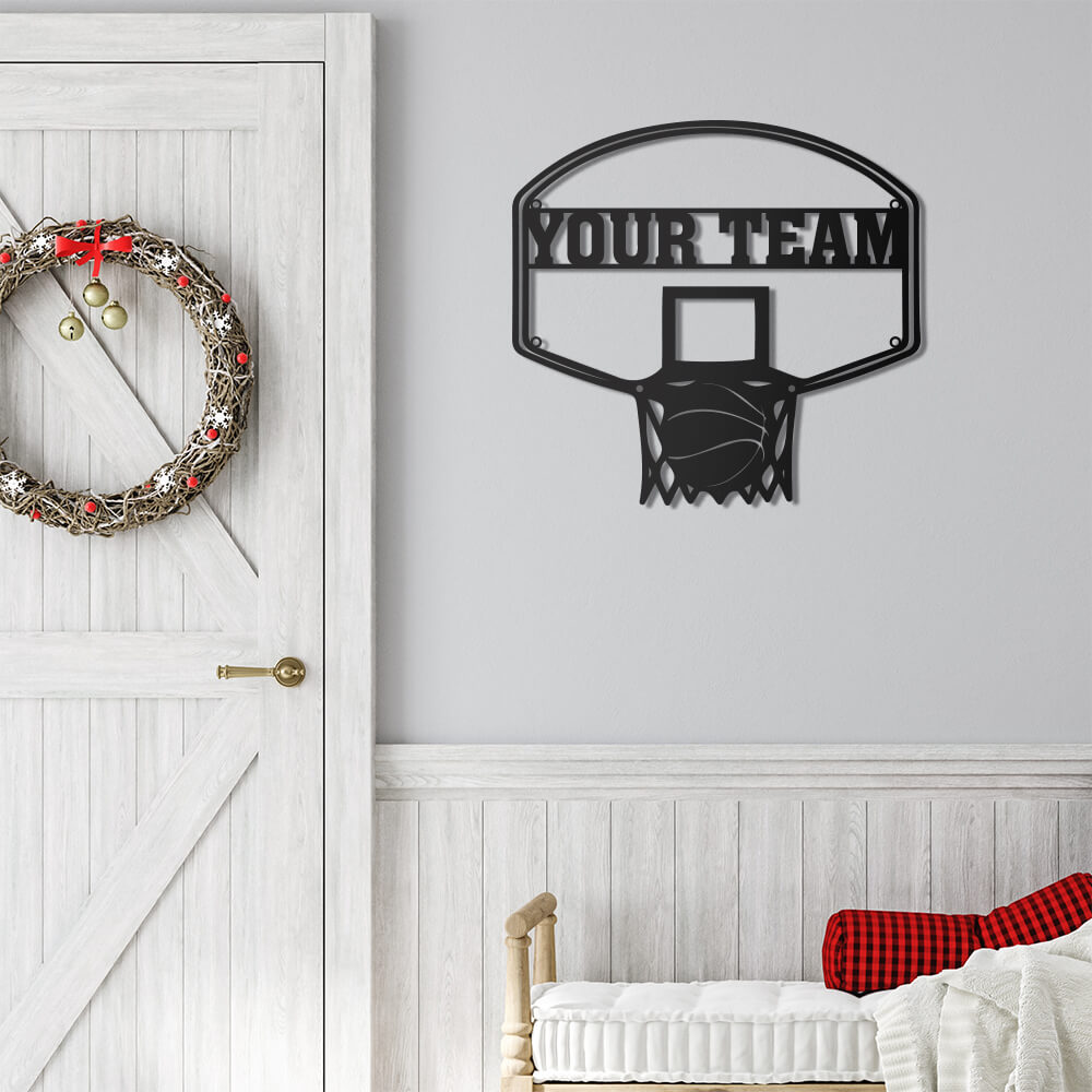 Custom Basketball Hoop Metal Wall Art Basketball Lover Gift - CALLIE