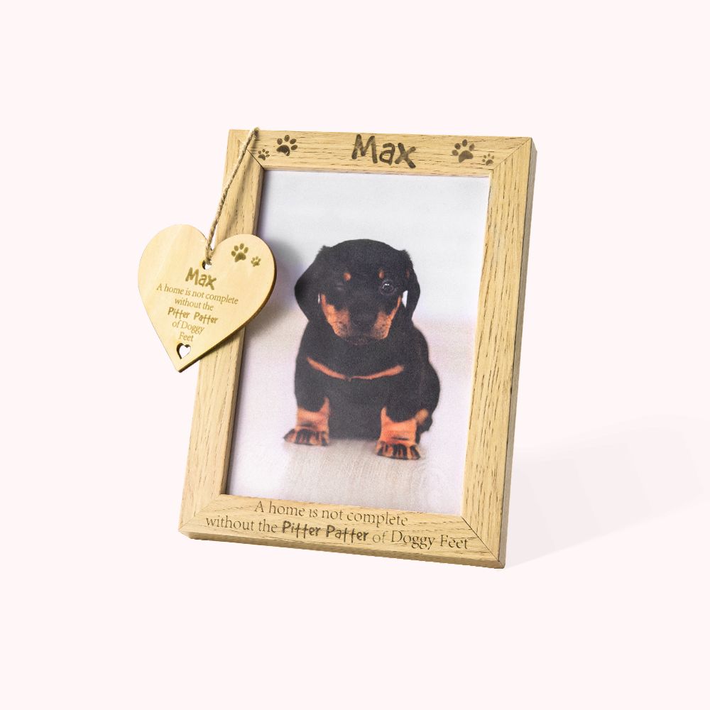 Personalized Dog Photo Frame & Wooden Plaque - CALLIE
