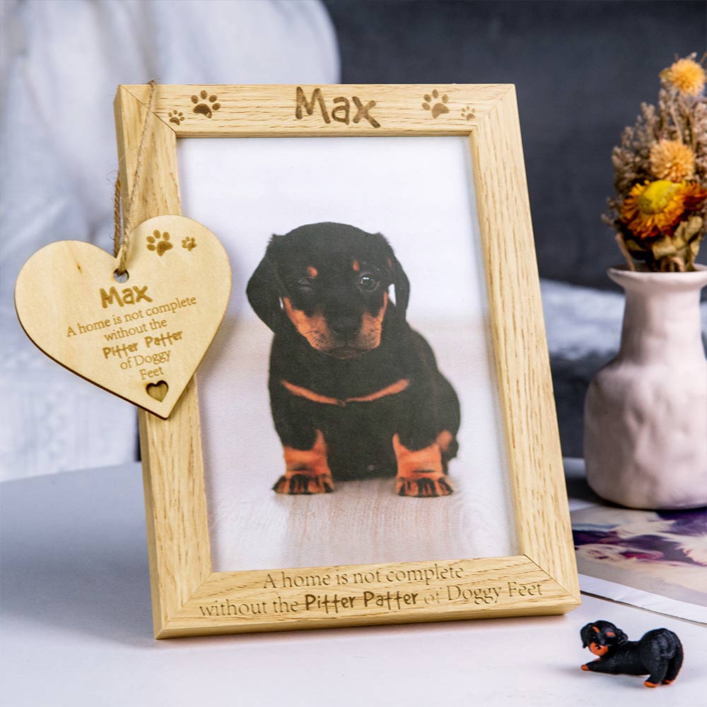 Personalized Dog Photo Frame & Wooden Plaque - CALLIE