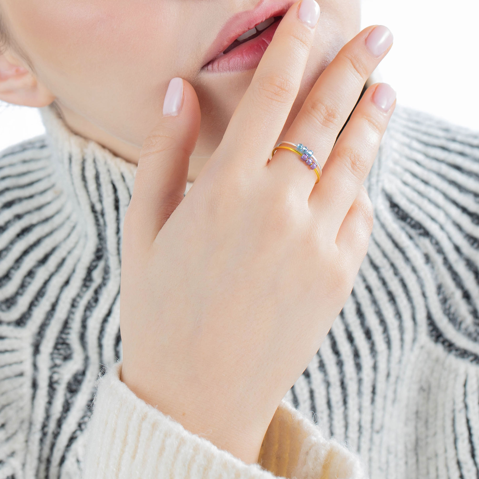 Personalised Fidget Ring Set of 3 - CALLIE