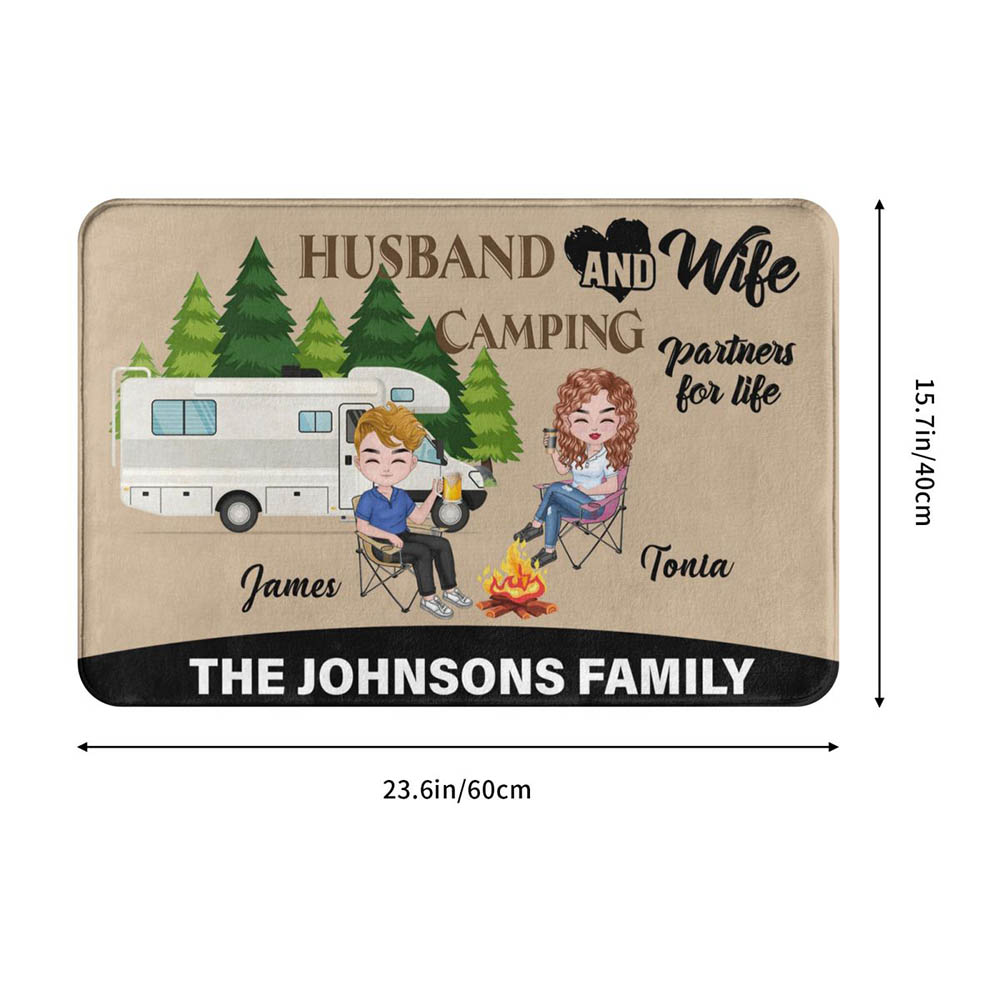 Personalized Camping Doormat for Campers - CALLIE