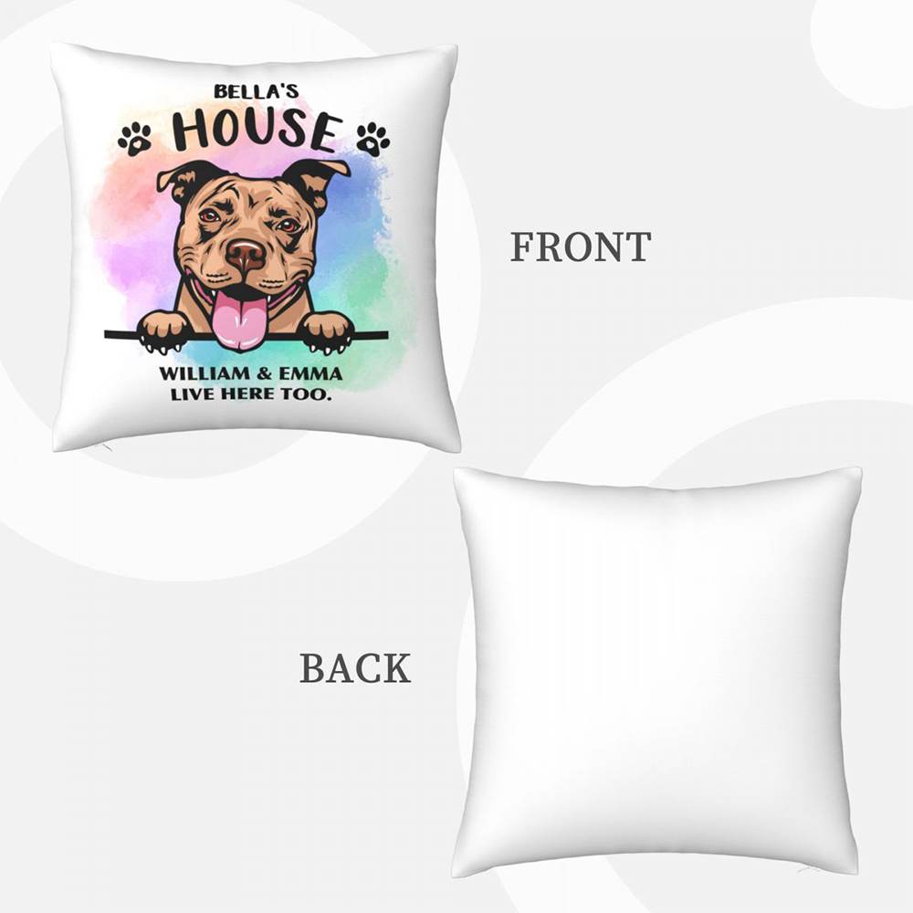 Personalized Dog Cushion Throw Pillow Cover Gifts For Dog Lovers - CALLIE