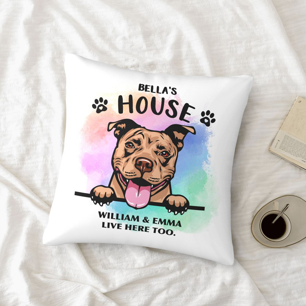Personalized Dog Cushion Throw Pillow Cover Gifts For Dog Lovers - CALLIE