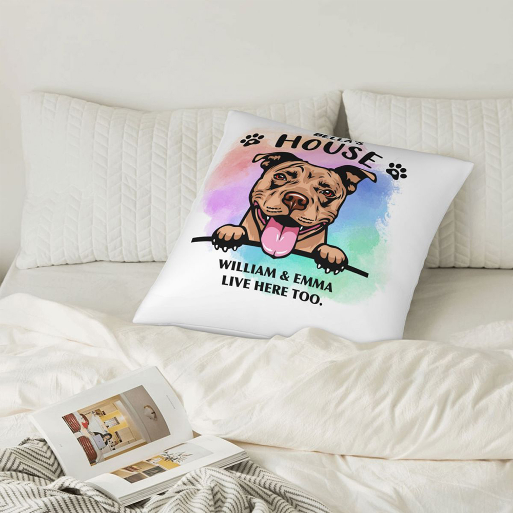 Personalized Dog Cushion Throw Pillow Cover Gifts For Dog Lovers - CALLIE
