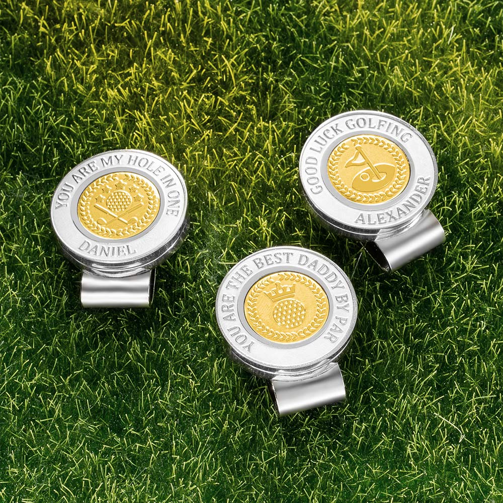 Personalized Golf Hat Clip Ball Marker Father‘s Day Gifts - CALLIE