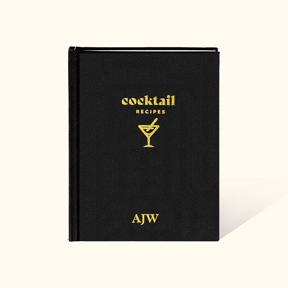 Personalized Blank Cocktail Recipe Book Notebook - CALLIE