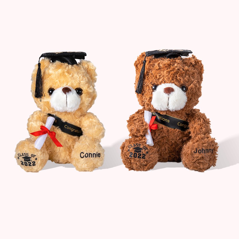 Personalized Graduation Gift Teddy Bear with Name and School - CALLIE