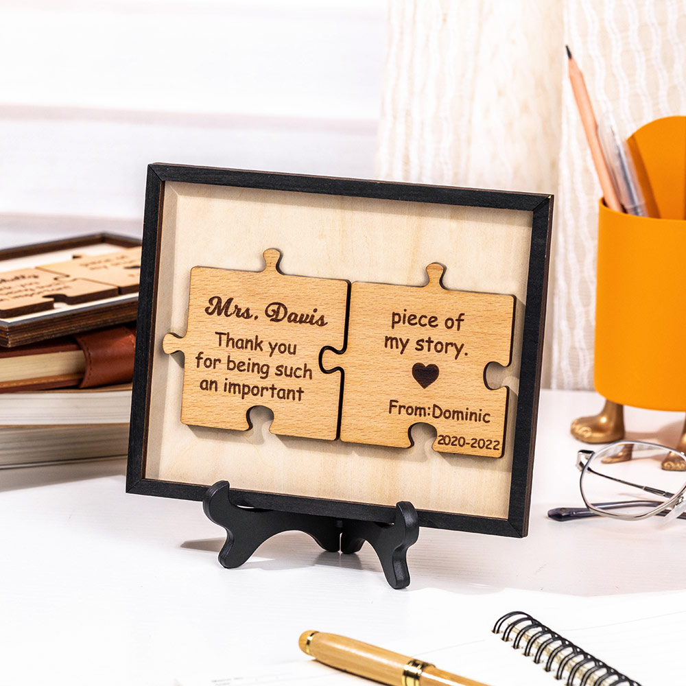 Personalized Puzzle Signs Thank You Frame for Great Teacher ...
