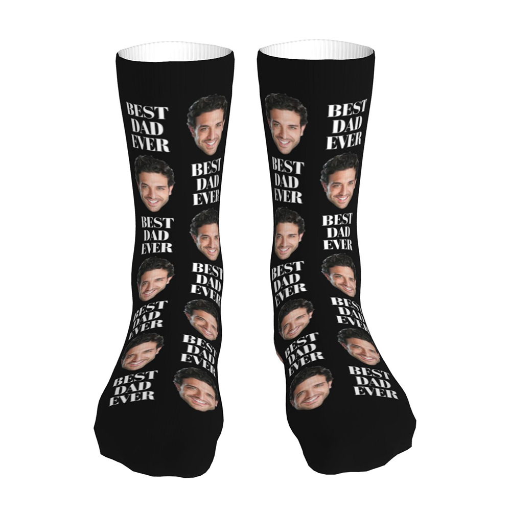 Personalized I Love Dad Funny Child's Face Socks Best Father's Day ...
