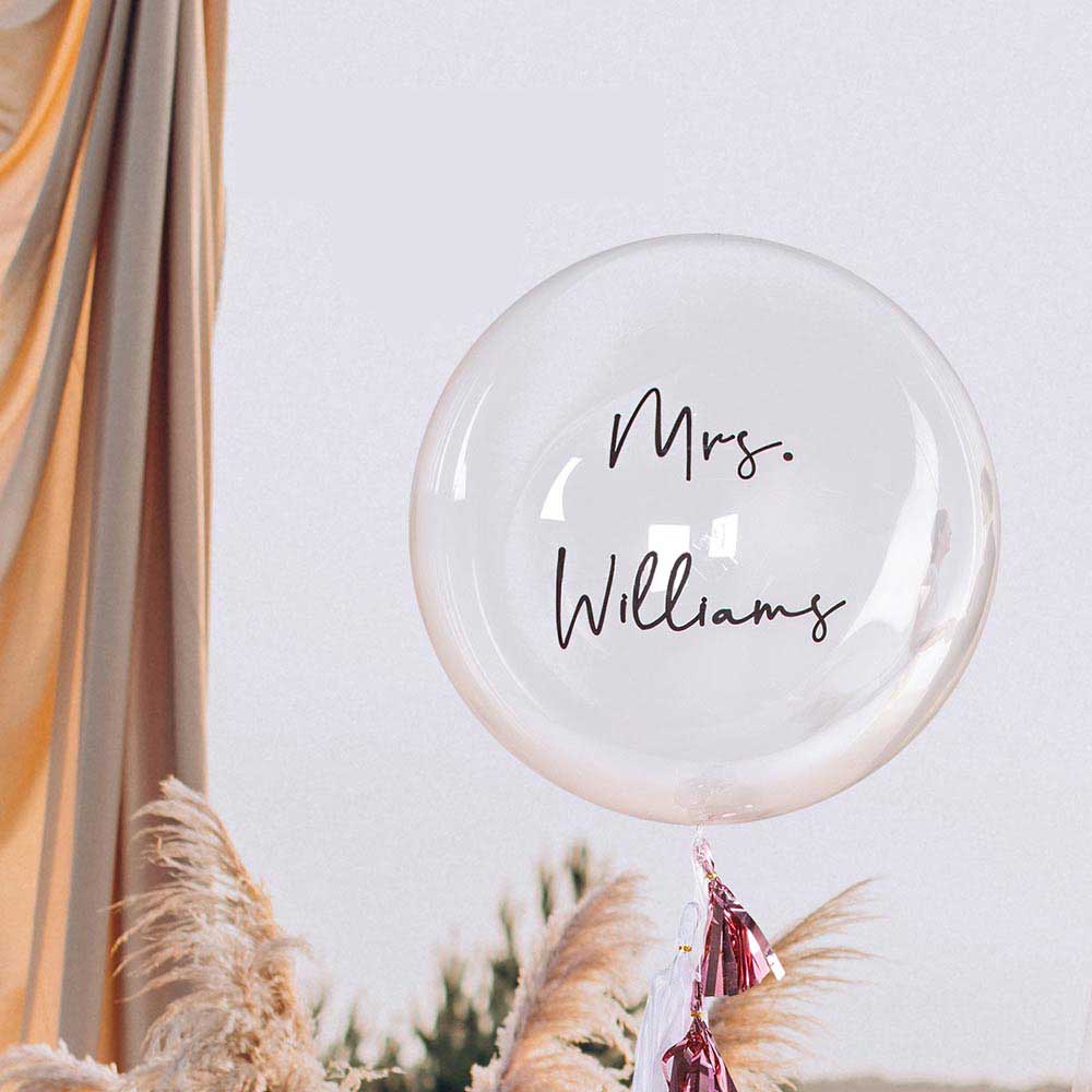 Personalized Clear Balloons With Name Decal and Tassel Decorations for ...
