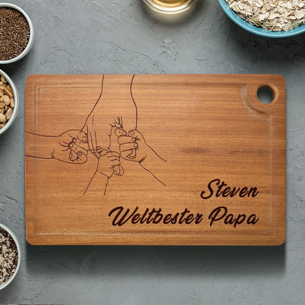 Personalized Laser Engraved Wooden Cutting Board for Best Father's Day ...