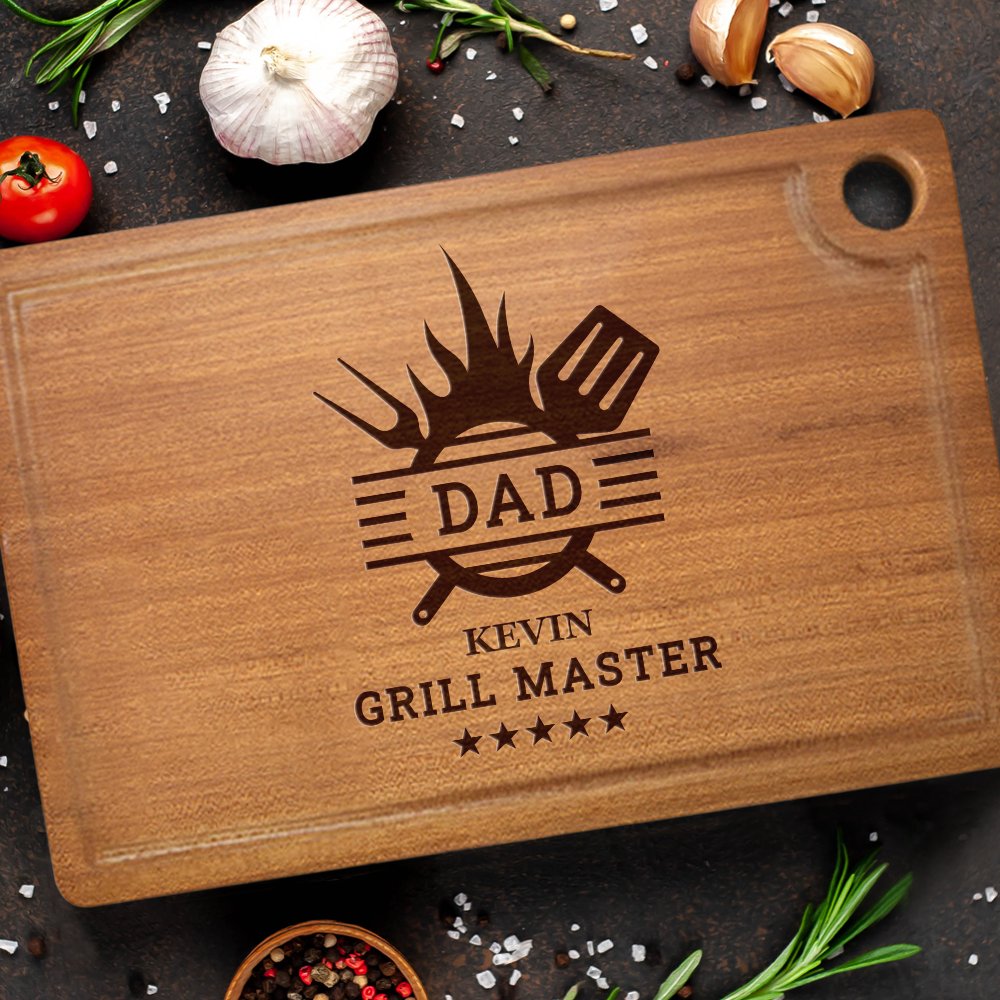 Personalized Laser Engraved Wooden Cutting Board for Best Father's Day ...
