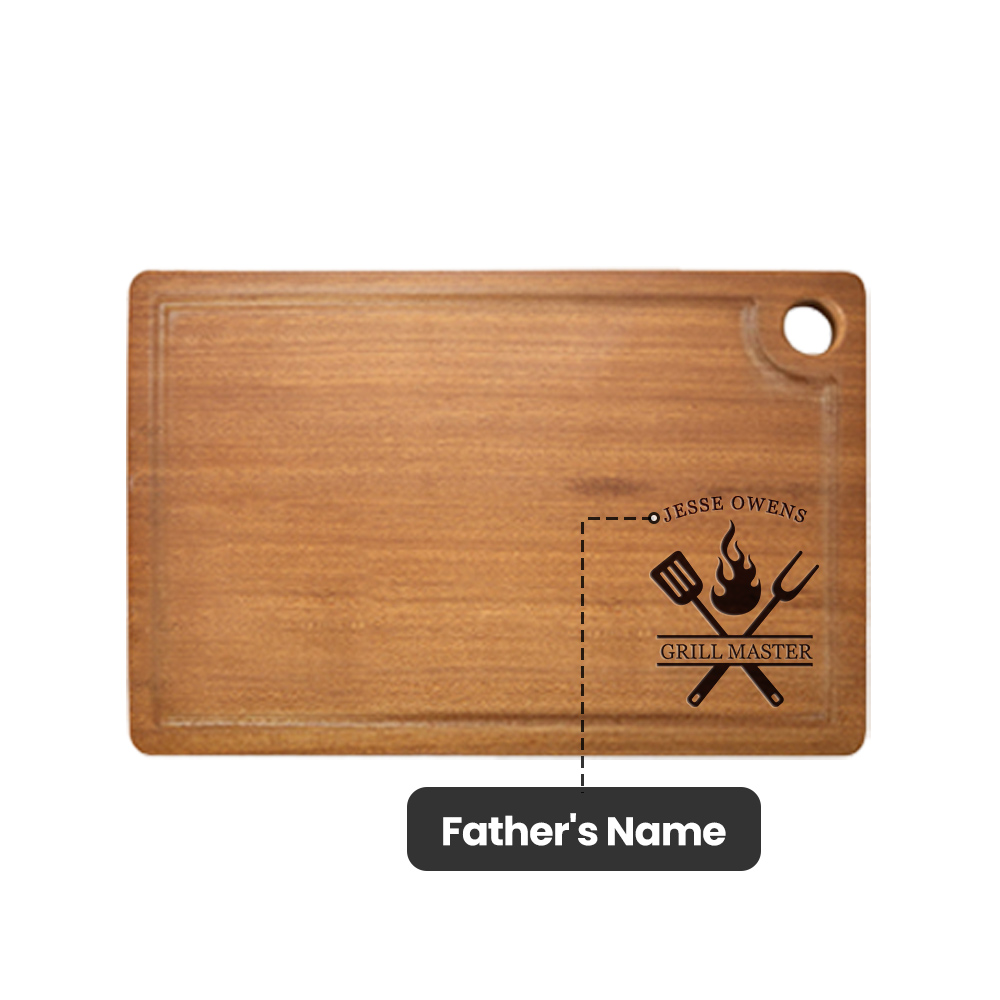 Personalized Laser Engraved Wooden Cutting Board for Best Father's Day ...