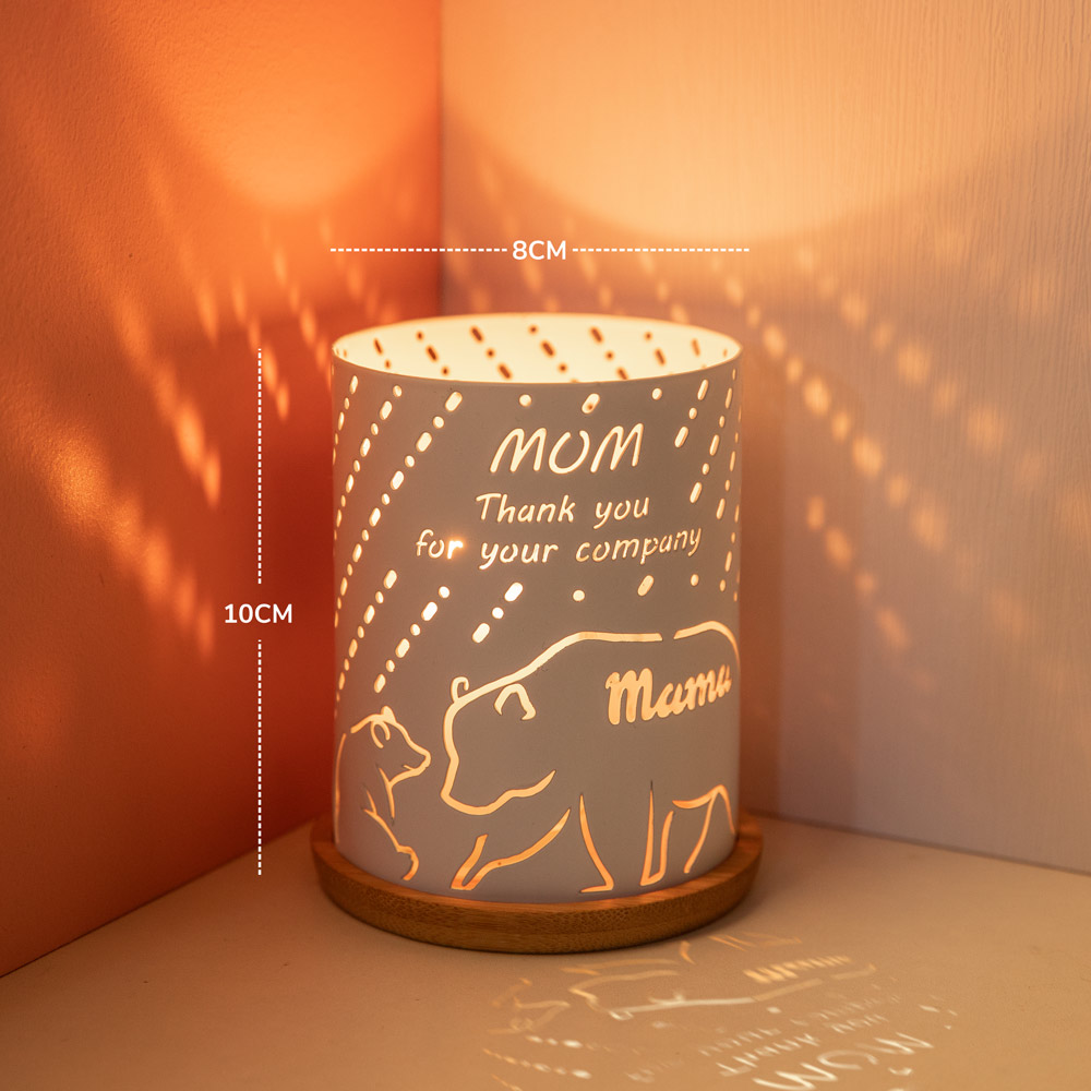 Personalized Mama Bear Metal Candle Holder Gift for Mother - CALLIE