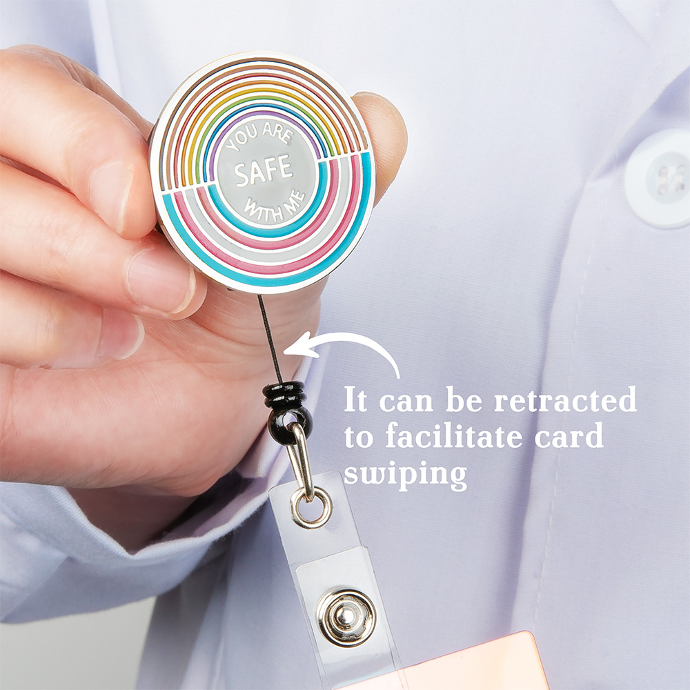 Personalised Retractable Badge Reel with Name for Medical Work Clip ...