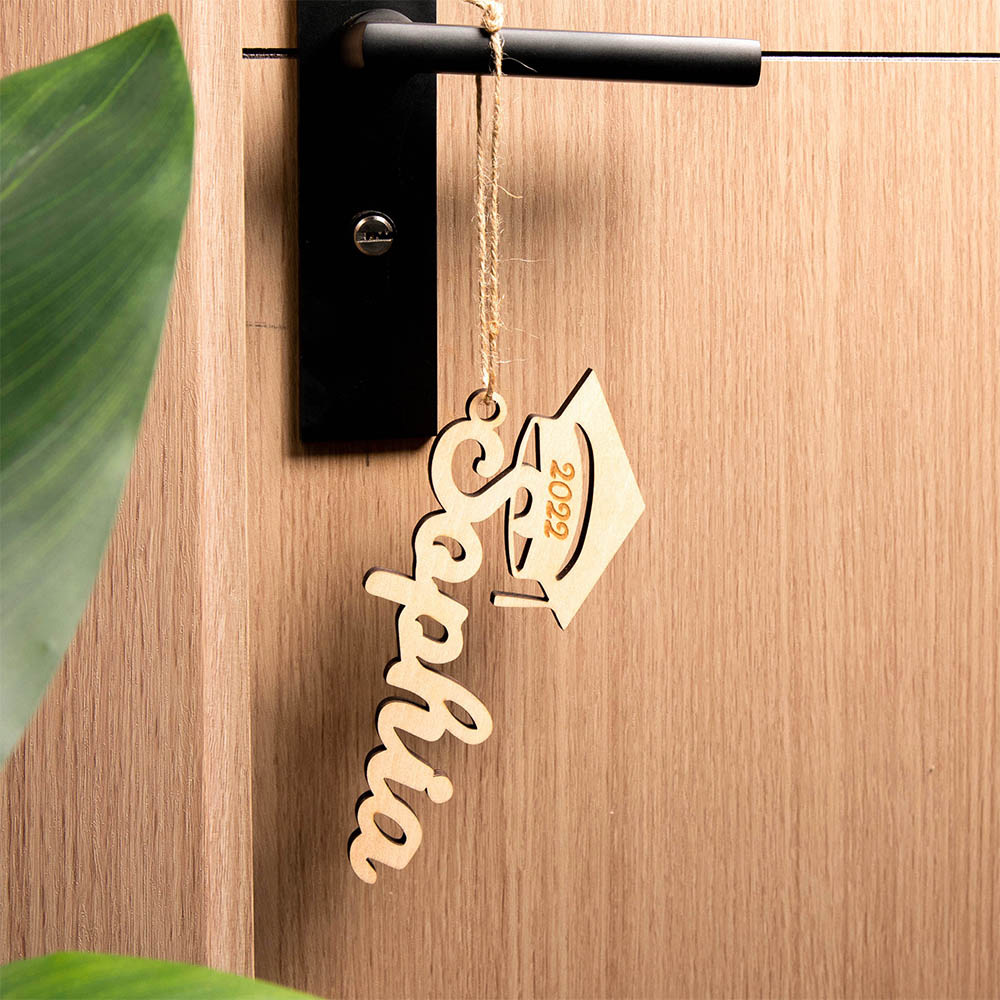 Personalized Wood Graduation Decoration Name Tag - CALLIE