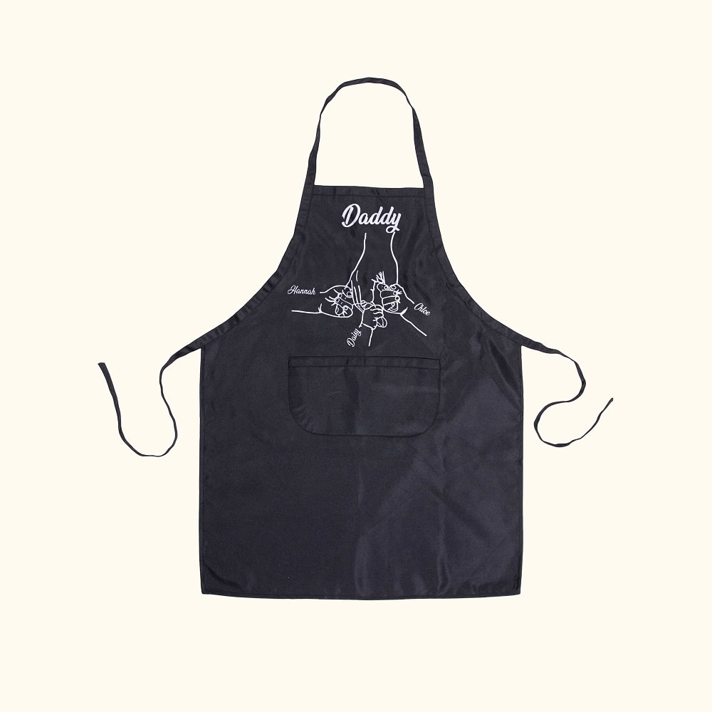 Personalized Kids Grab Papa's Hand Apron Father's Day Gift - CALLIE