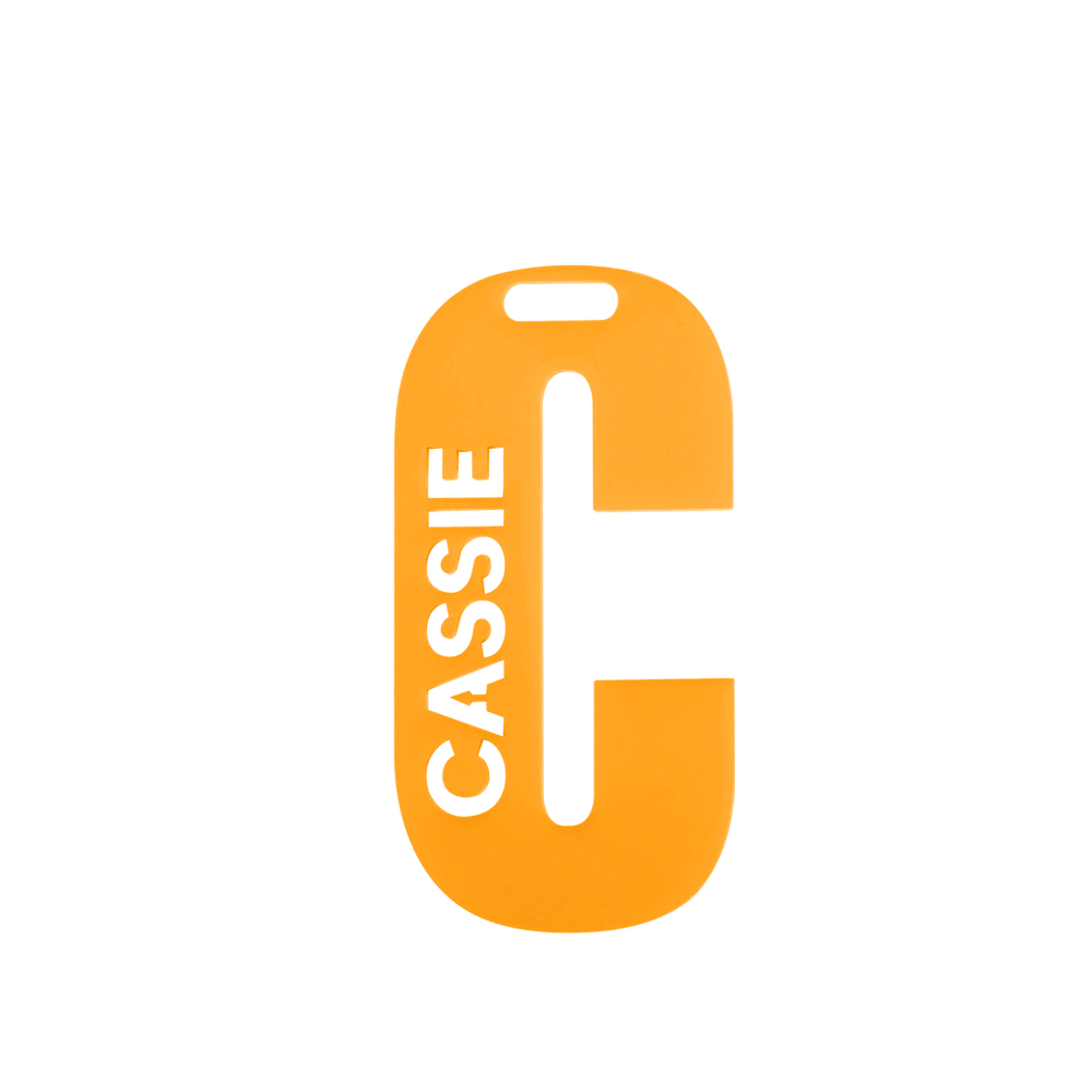 Personalized Backpack Name Tag, Custom Acrylic Backpack Name Tag - CALLIE