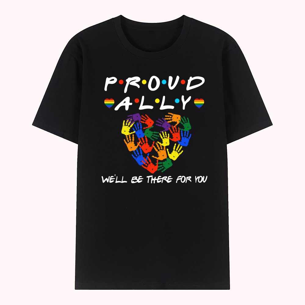 Personalized Cotton LGBT Proud Ally Women Rainbow Palms T-Shirt - CALLIE