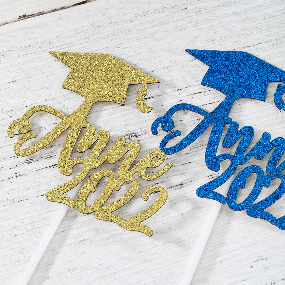 Personalized Name Cupcake Graduation Topper Grad Party Decorations 6 ...