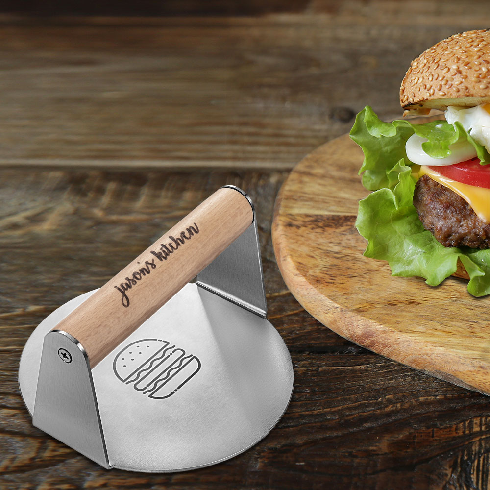 Personalized Engraved Burger Press Stainless Steel - CALLIE