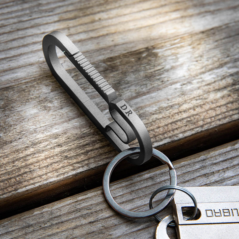 Personalized Ultralight Anti Lost Titanium Carabiner Keychain Key ...